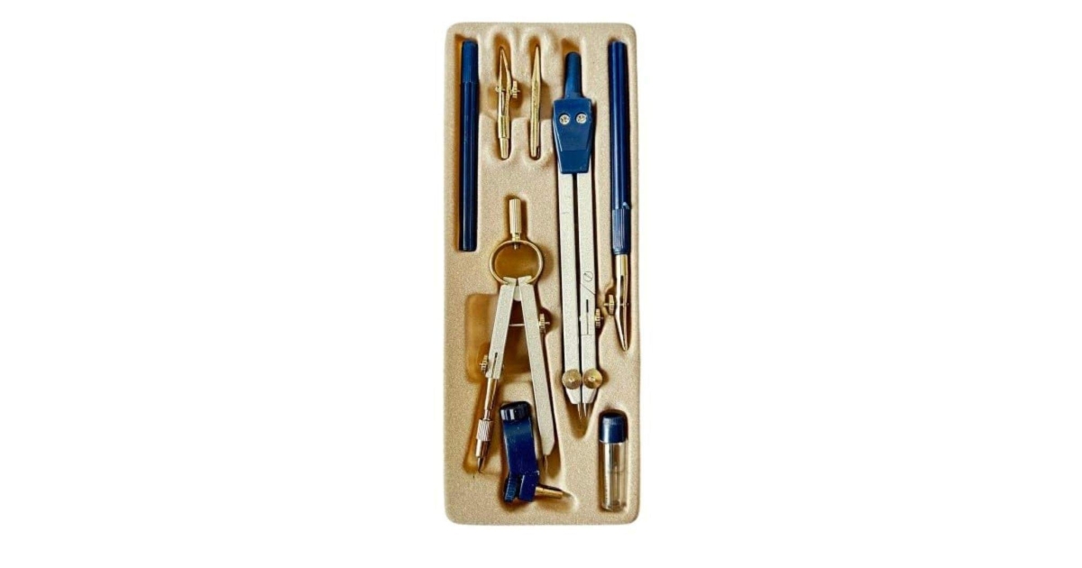 Generic Engineering Drawing Instruments Box - 8 Parts Geometry Box | LX ...