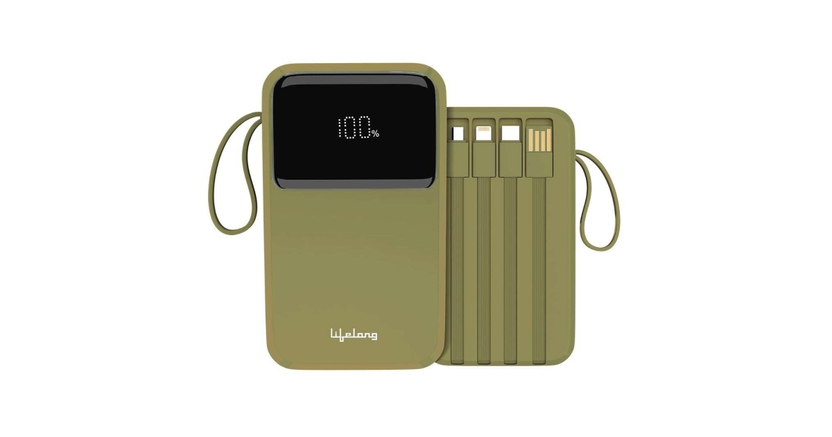 Lifelong Electronics 20000mAh 22.5W Fast Charging Power Bank Olive | LX ...