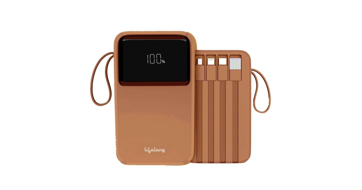 Lifelong Electronics 20000mAh 22.5W Fast Charging Power Bank Rust ...