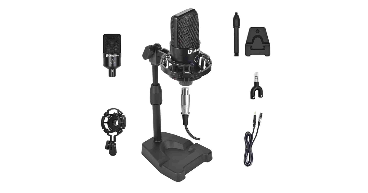 ULTRAPROLINK Wired Condenser Mic Black | LX INDIA